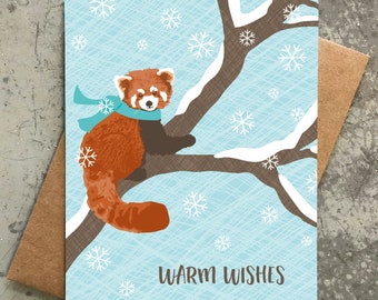 Napping Red Panda Birthday Card - Etsy