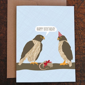 Funny Birthday Card / Hawks - Etsy