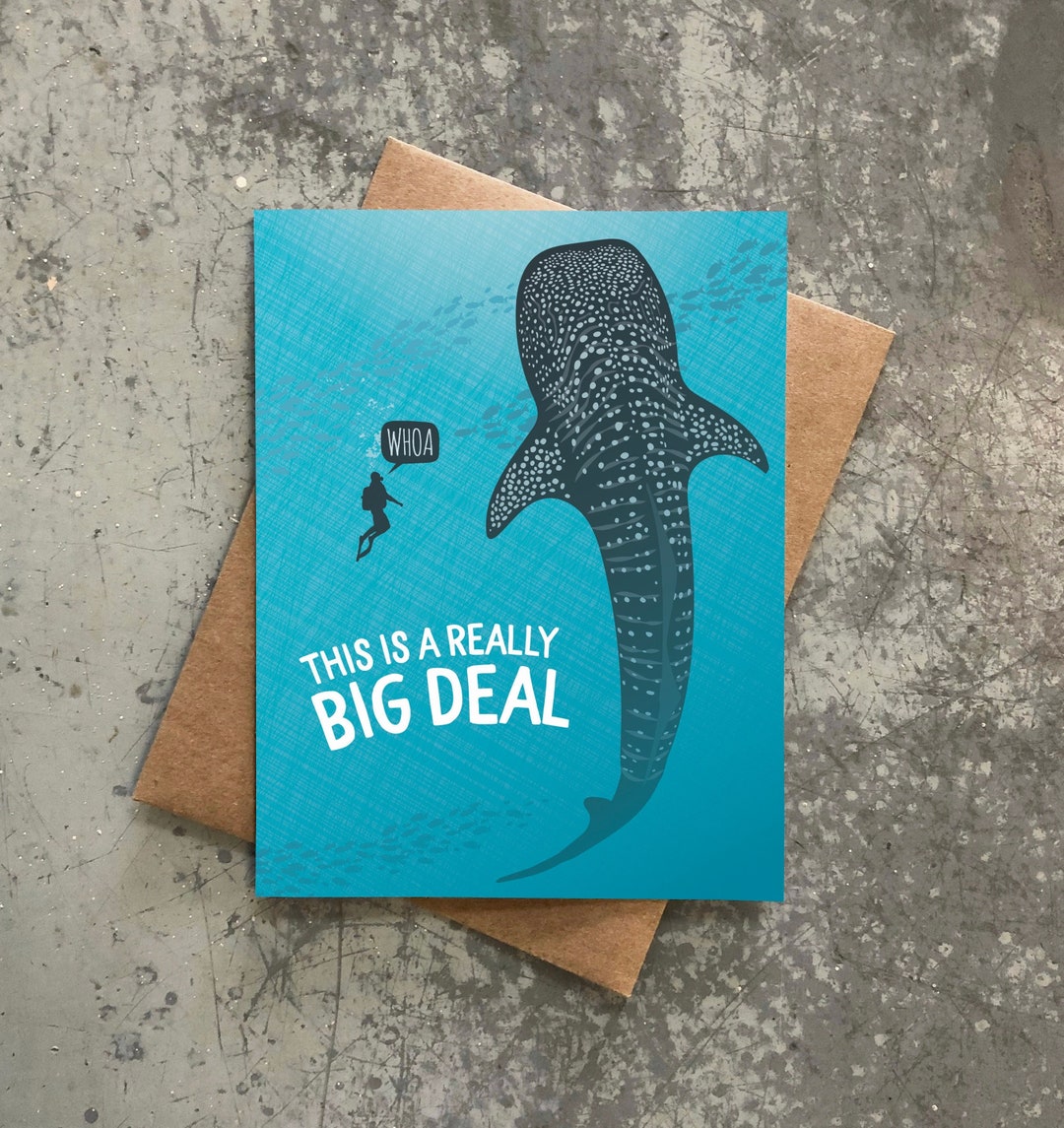 Congrats Card / Big Deal / Whale Shark - Etsy