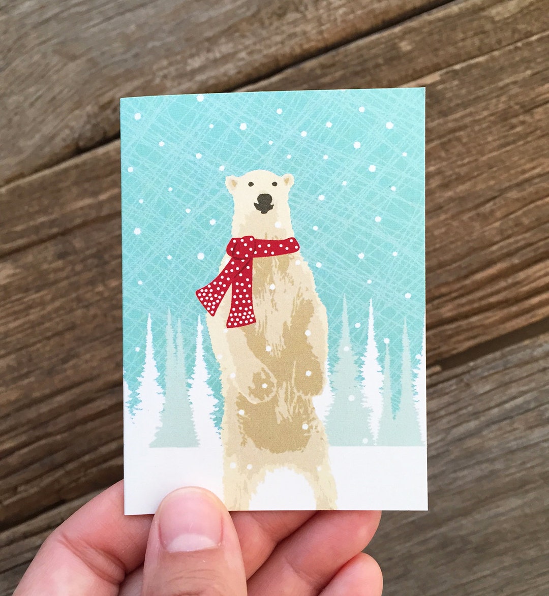 Gift Enclosure Cards / Mini Cards / Polar Bear - Etsy