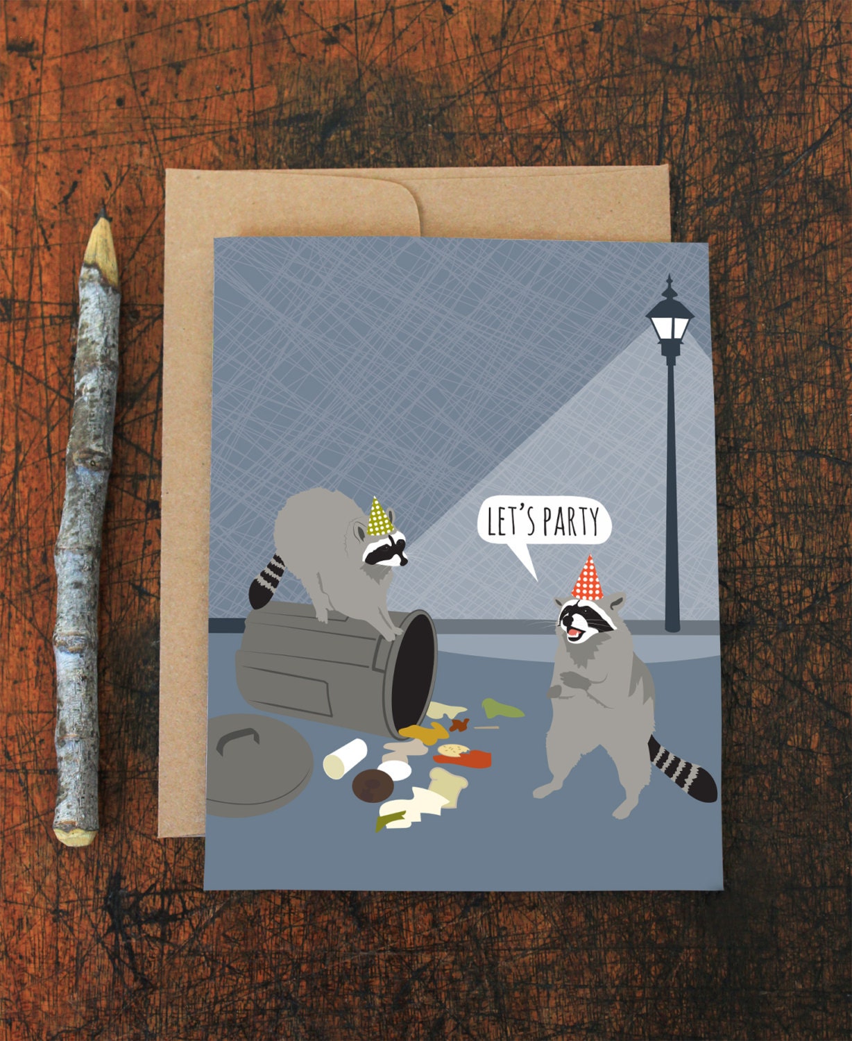 Funny Birthday Card / Raccoon Party - Etsy