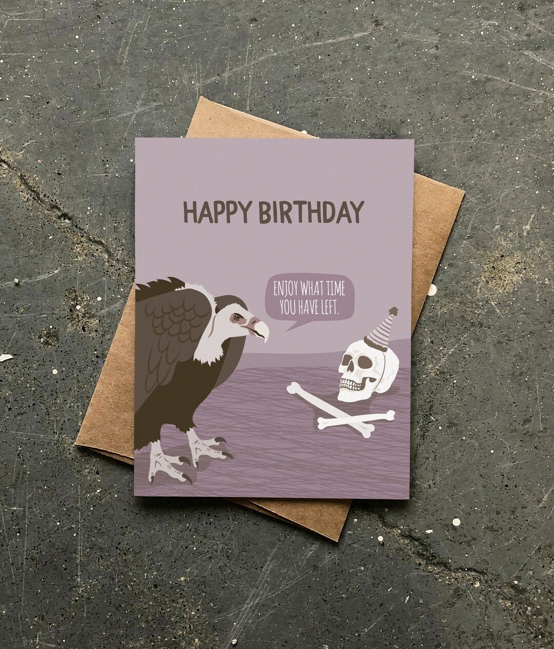 Funny Dark Birthday Card / Time You Have Left / Vulture - Etsy