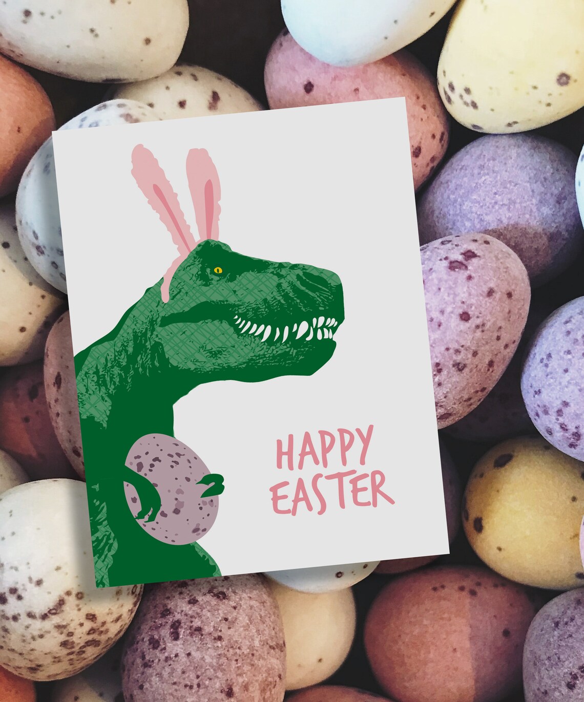 Funny Easter Card / Trex Bunny - Etsy