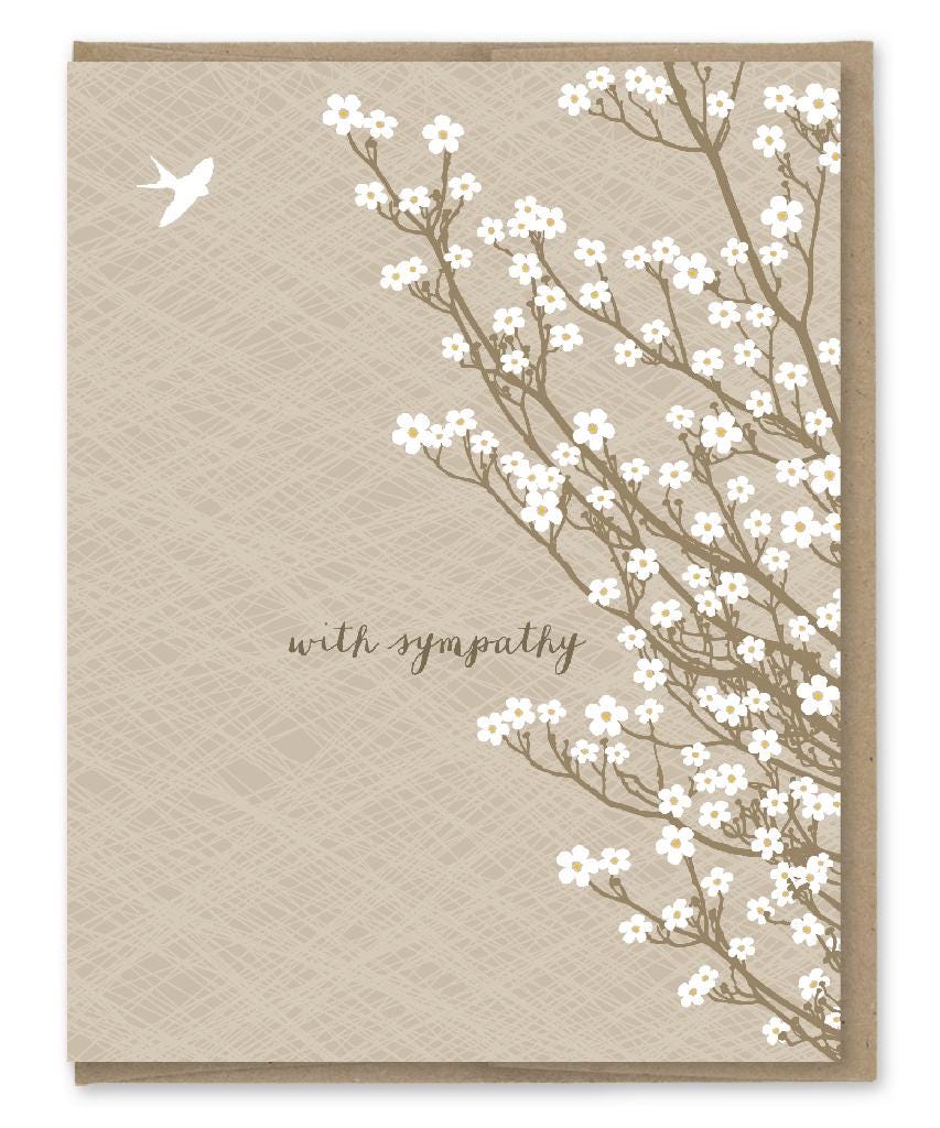Sympathy Card / Condolences Card / Bird and Blossoms - Etsy
