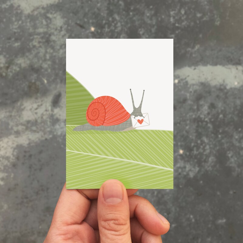 Snail Card - Etsy