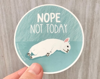 Nope Not Today Sticker, Laptop Decal, Trendy Sticker, Kindle Sticker ...