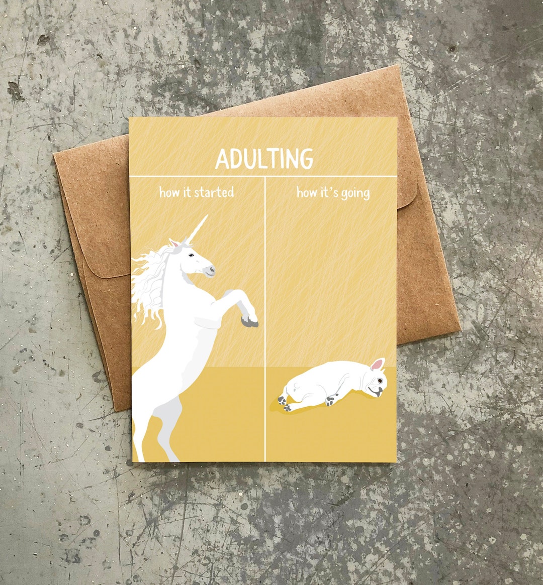 Adulting Card | How It's Going - Etsy