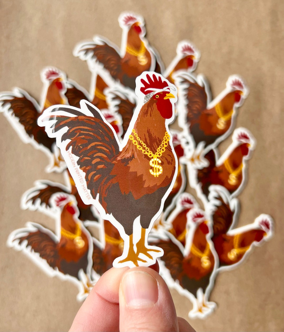 Gangsta Rooster Sticker - Etsy