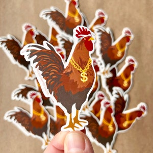 Gangsta Rooster Sticker - Etsy