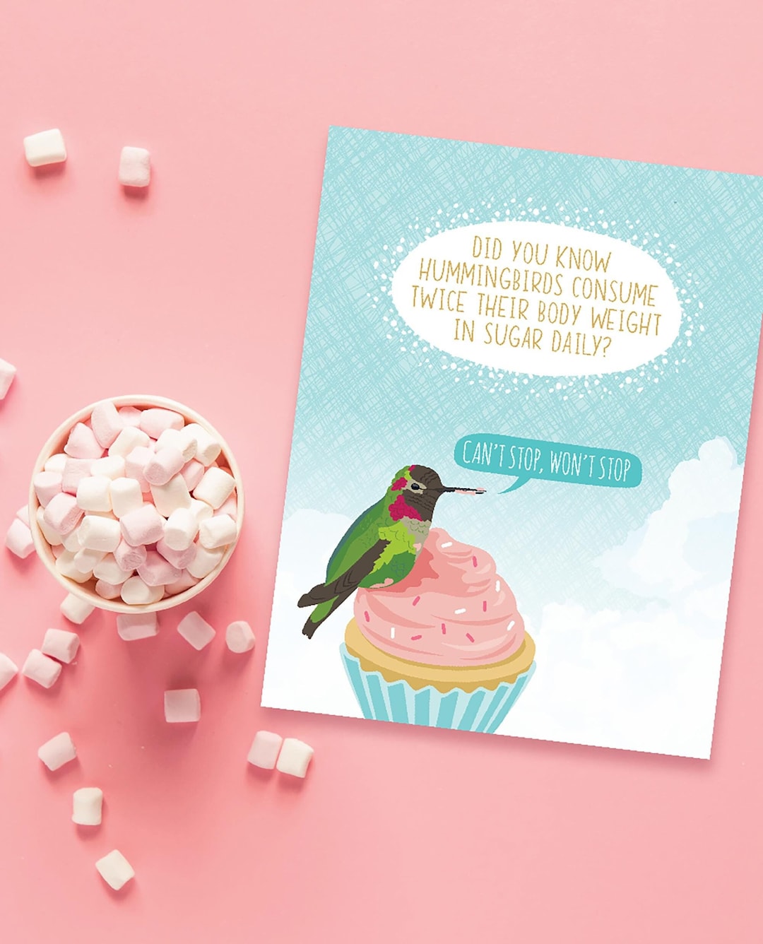 Funny Birthday Card / Hummingbird Fact - Etsy