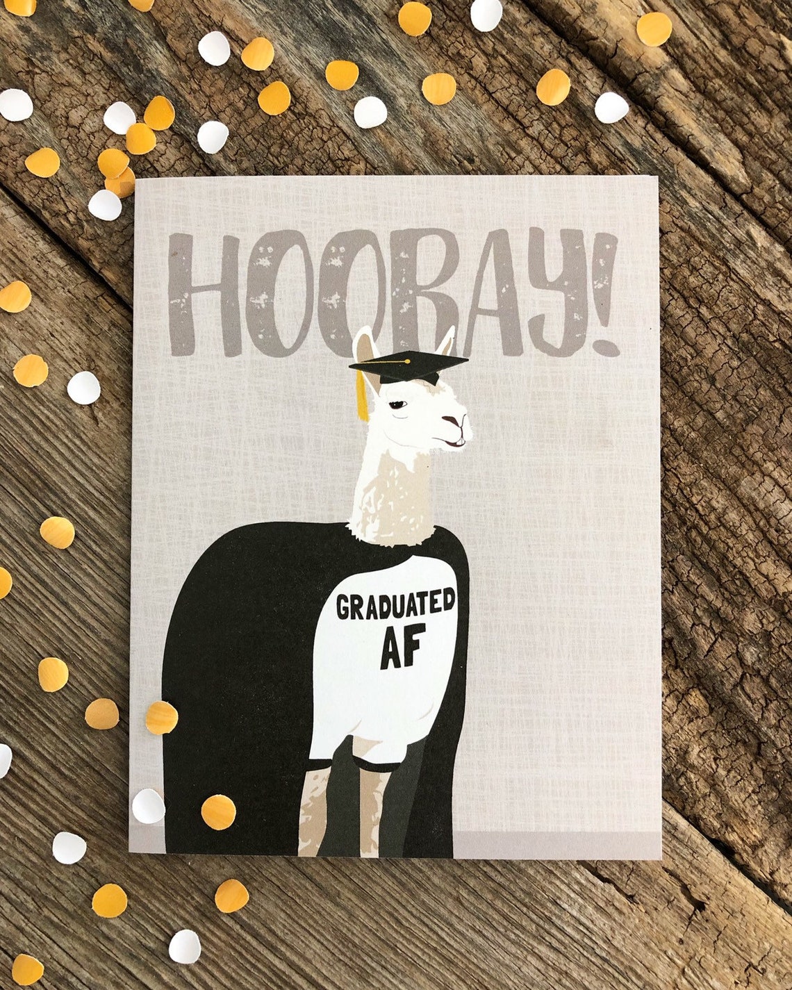Funny Graduation Card / Graduated Af / Llama - Etsy