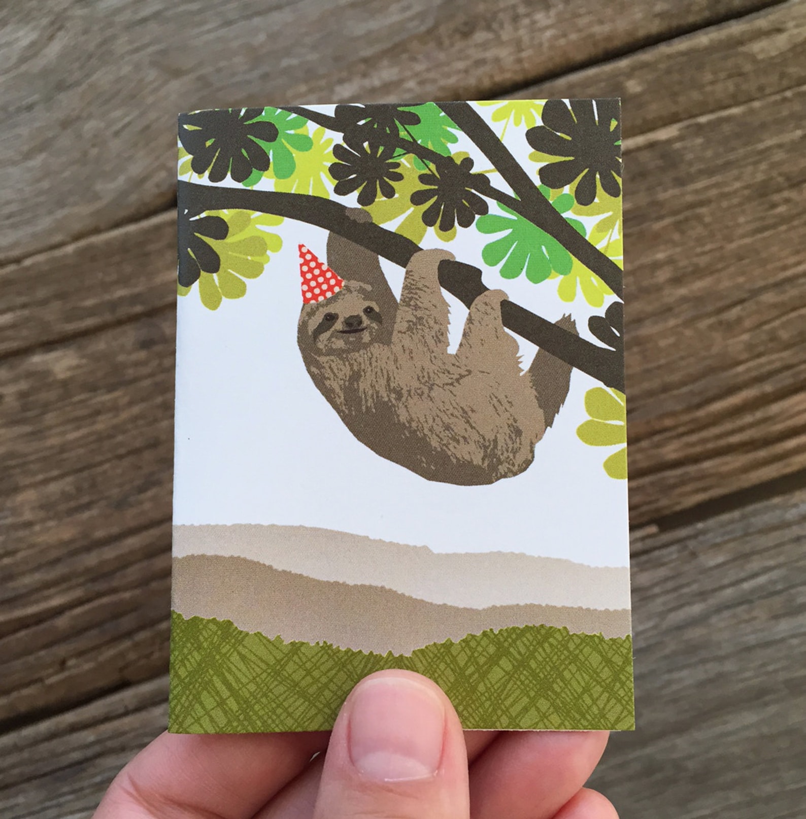 Gift Enclosure Card / Mini Card / Birthday Sloth - Etsy