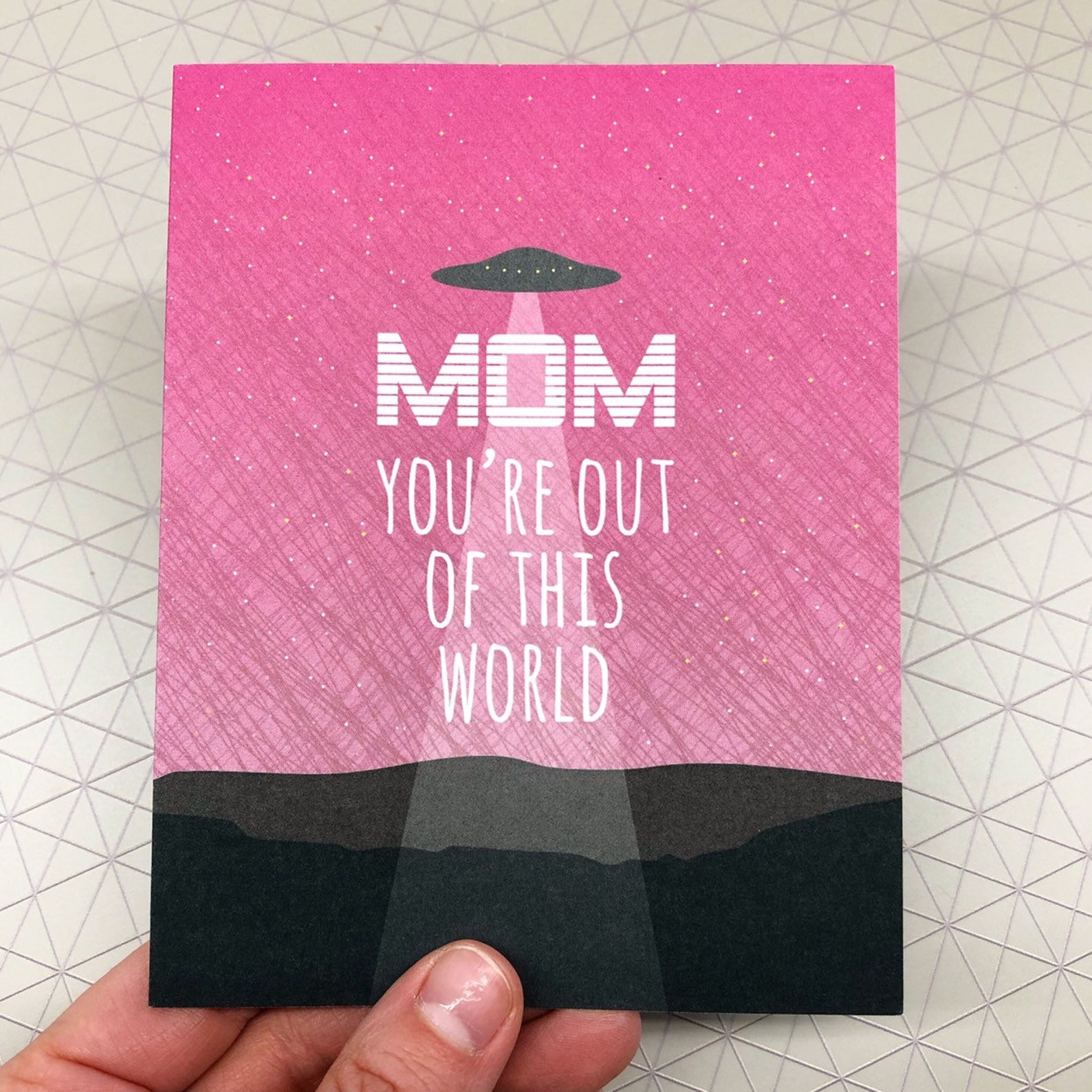 Mother's Day Card / Out of This World Ufo - Etsy