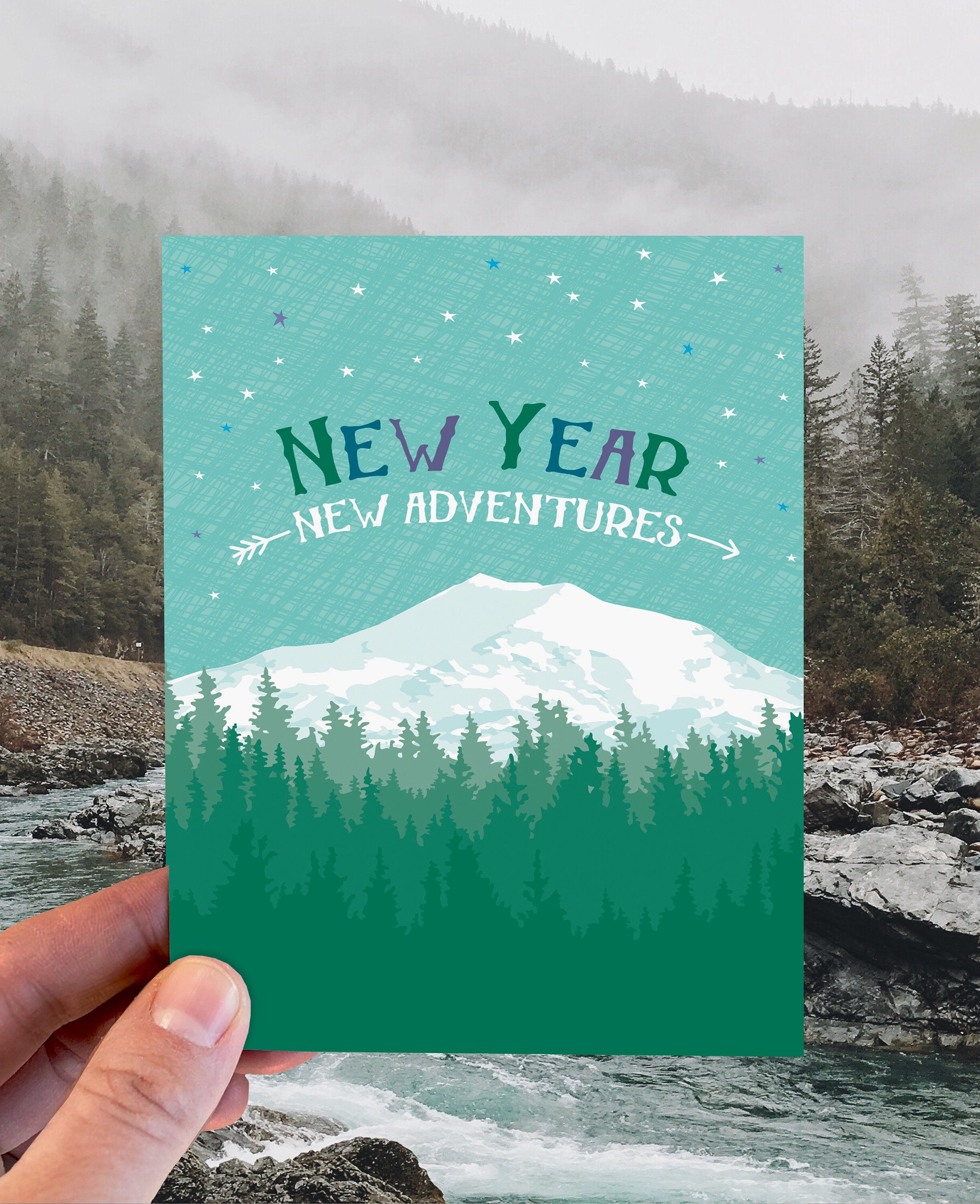 New Year Card Set / New Adventures / Boxed Set of 8 - Etsy