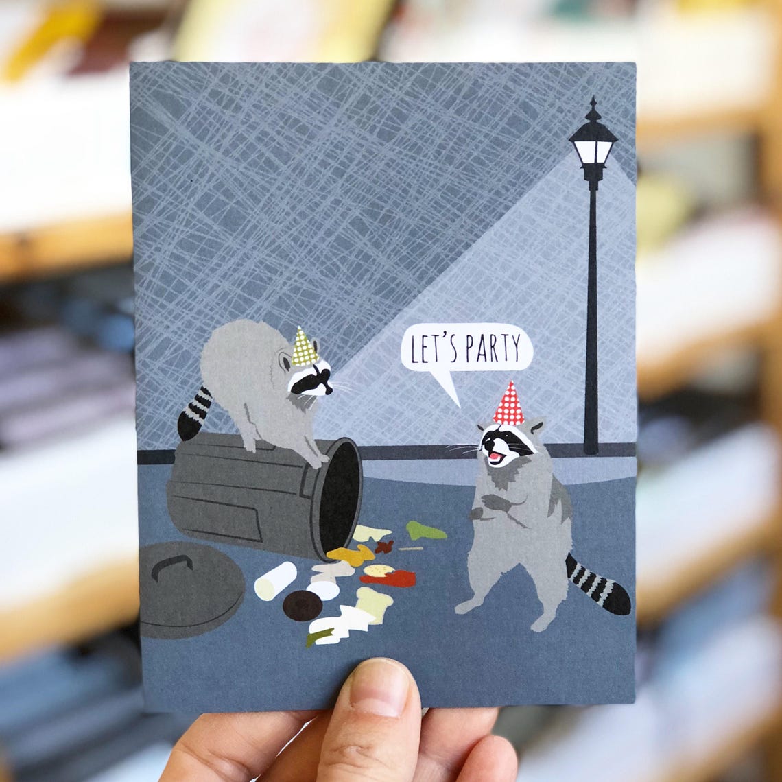 Funny Birthday Card / Raccoon Party - Etsy
