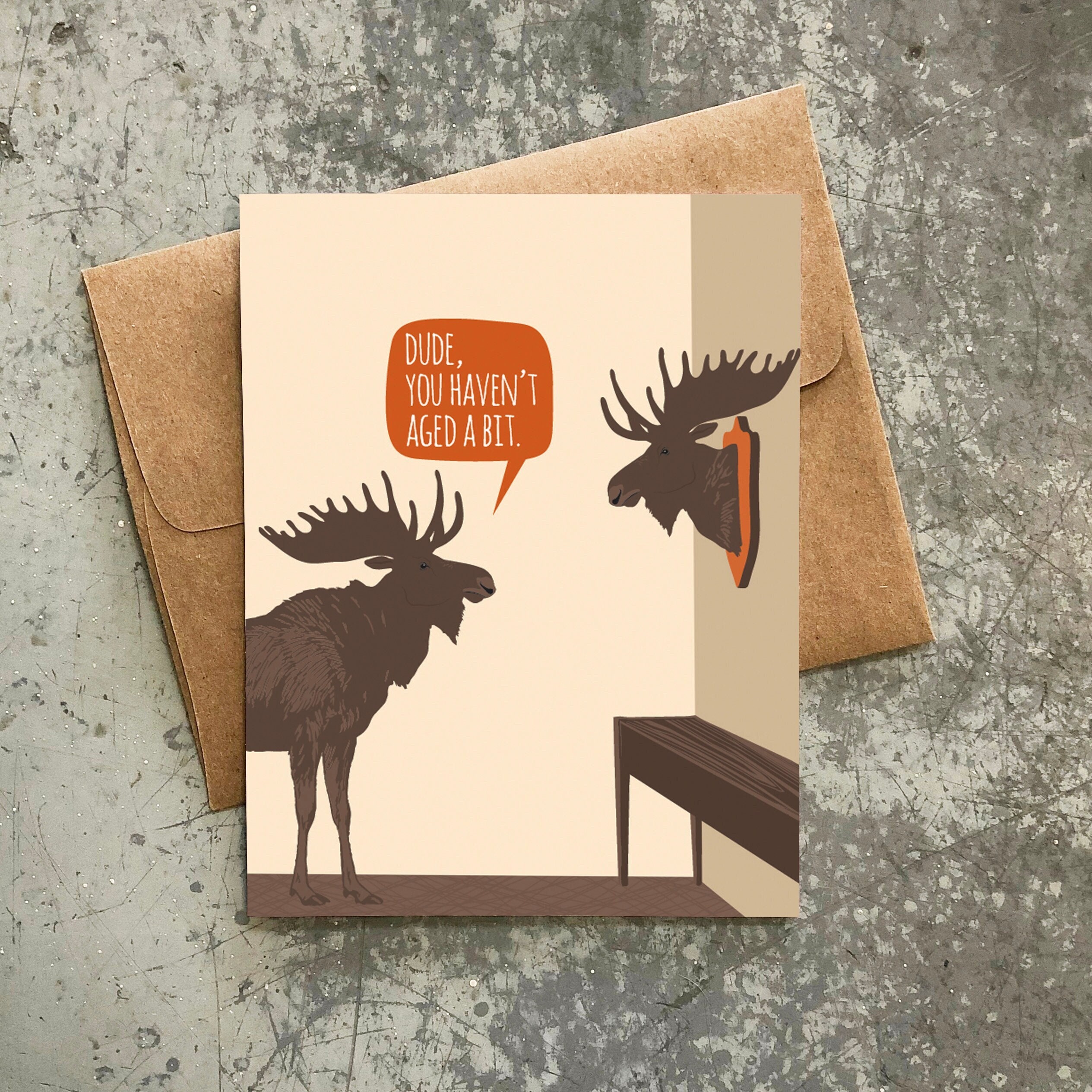 Funny Birthday Card / Moose - Etsy
