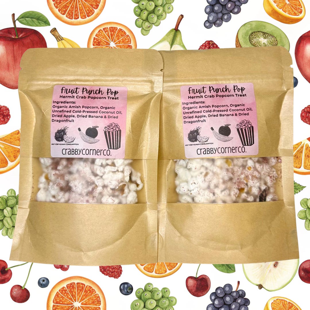 Hermit Crab Popcorn Treat Fruit Punch Flavor, Hermit Crab Treat ...
