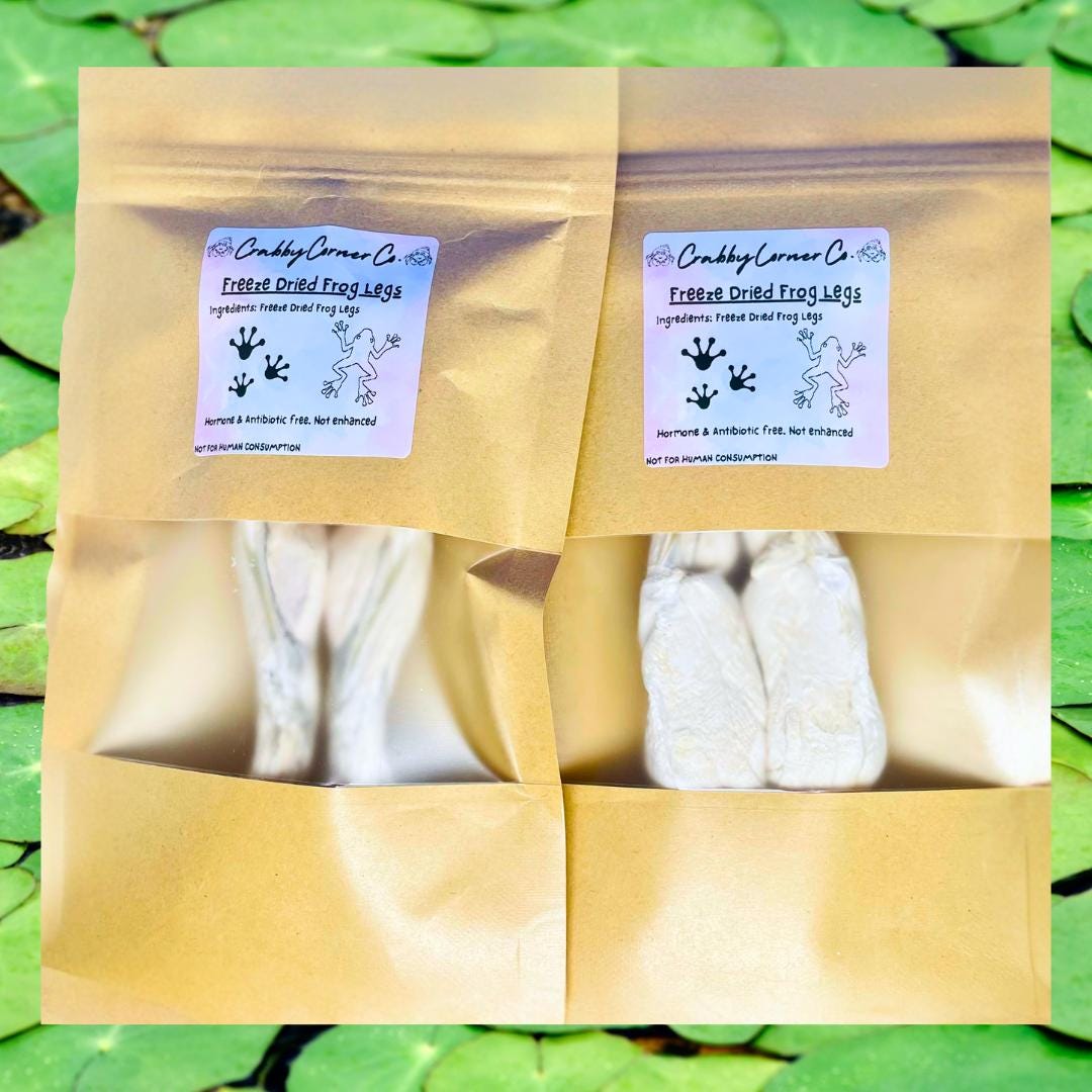 Freeze Dried Frog Legs, Hermit Crab and Isopod Food, Enrichment for ...
