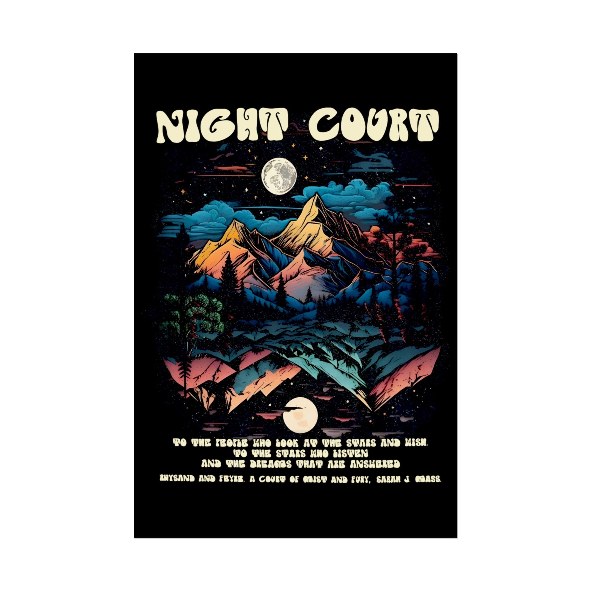 ACOTAR ACOMAF Velaris Rhysand and Feyre Rolled Posters - Etsy