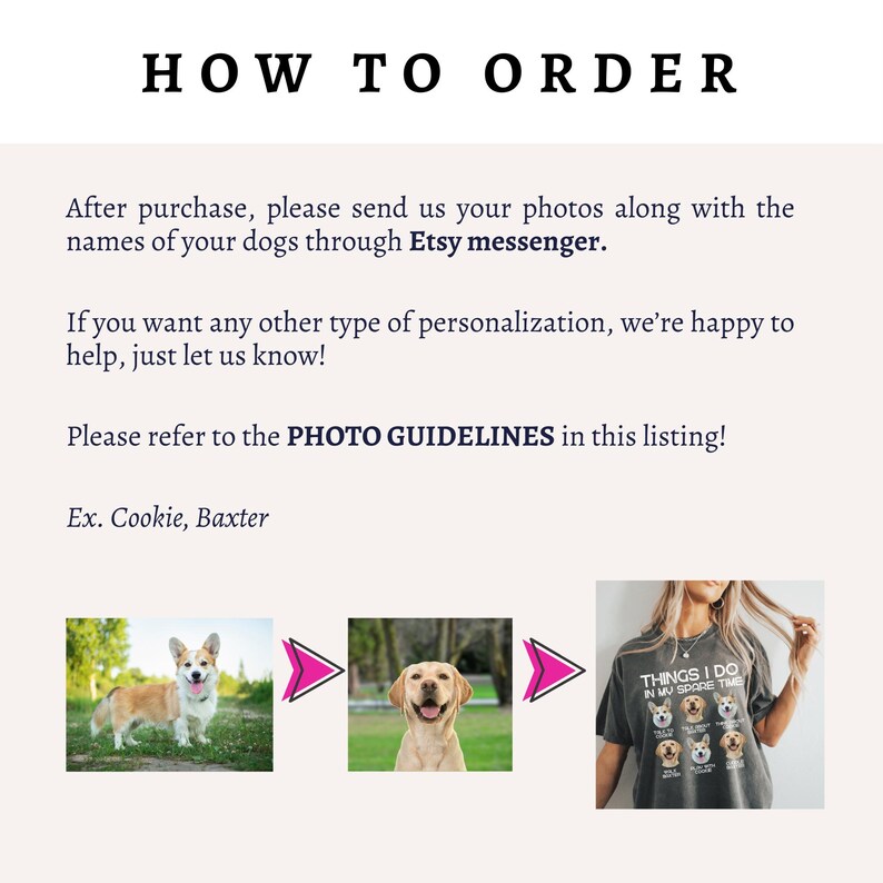 Custom Multi Dog Photo Comfort Colors T-shirt: Funny Dog Lover Gift - Etsy