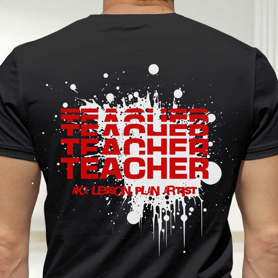 Custom Name Male Teacher Gift, Graffiti Art, Lesson Plan Artist, Front ...