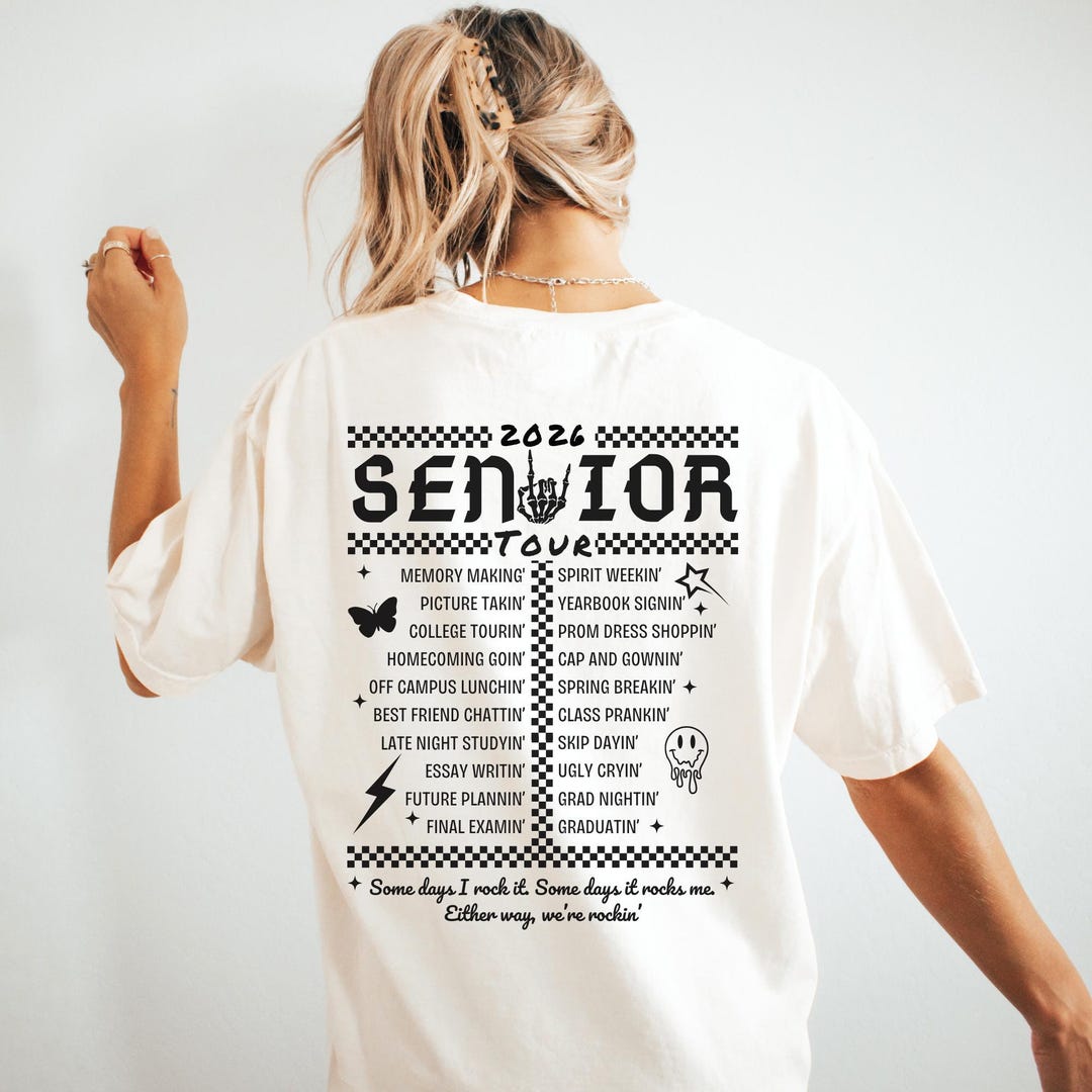 Senior Tour T-shirt: Retro Graphic, School Spirit Tee - Etsy