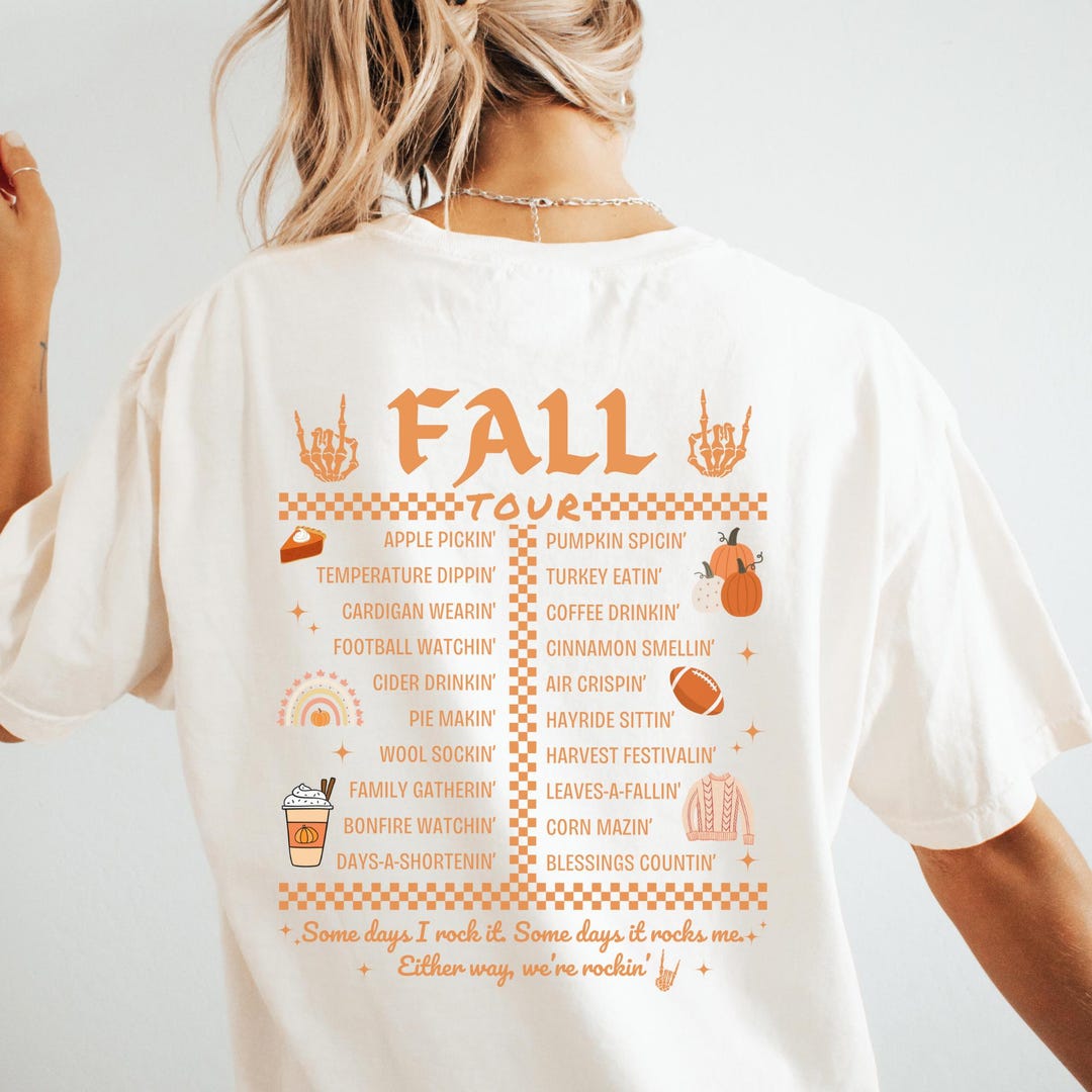 Custom Fall Tour T-shirt: Personalized Autumn Favorites, Bonfire Season ...