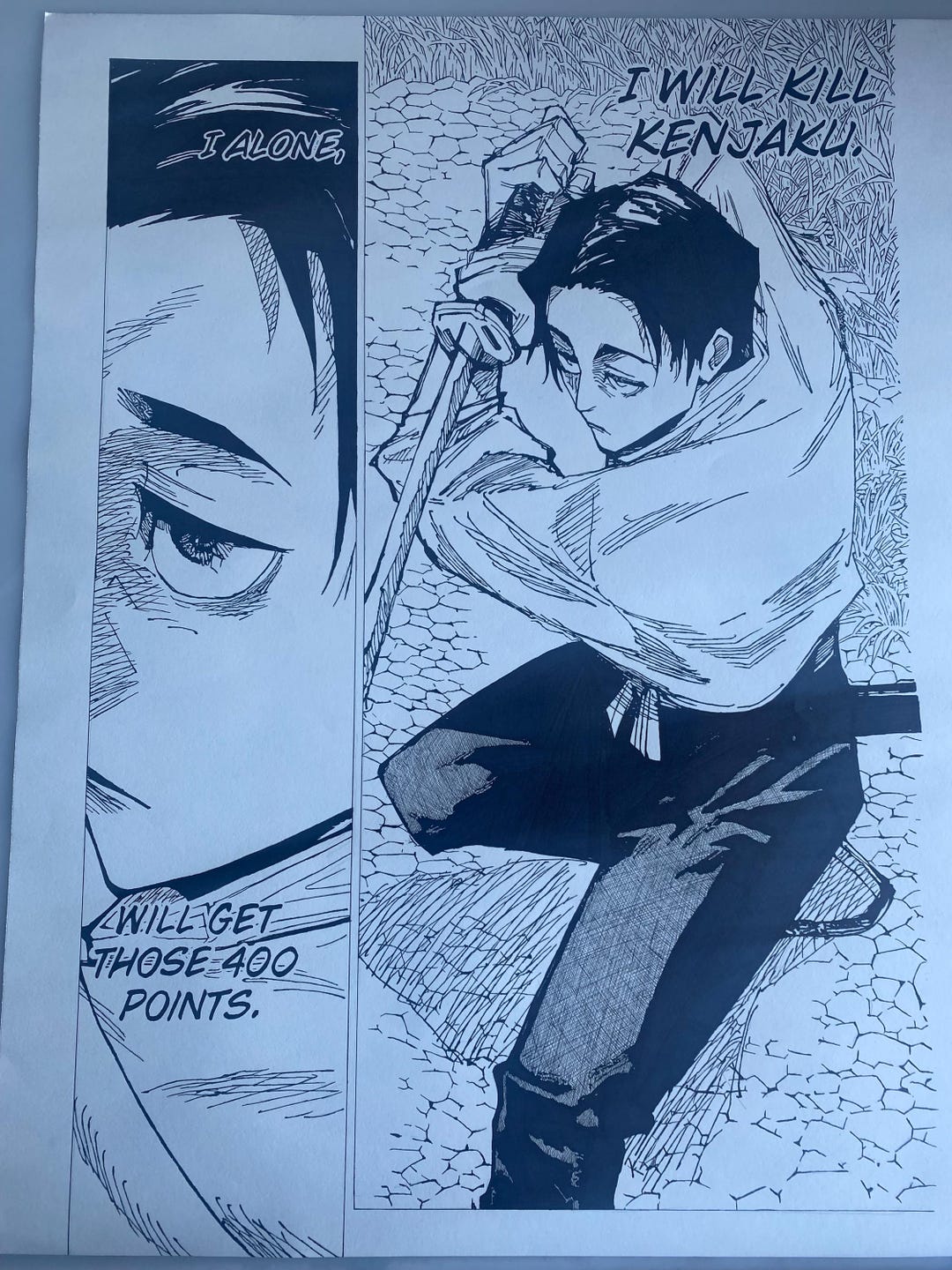 28x20 Inch Jujutsu Kaisen Manga Poster Custom Manga Panel Drawing ...