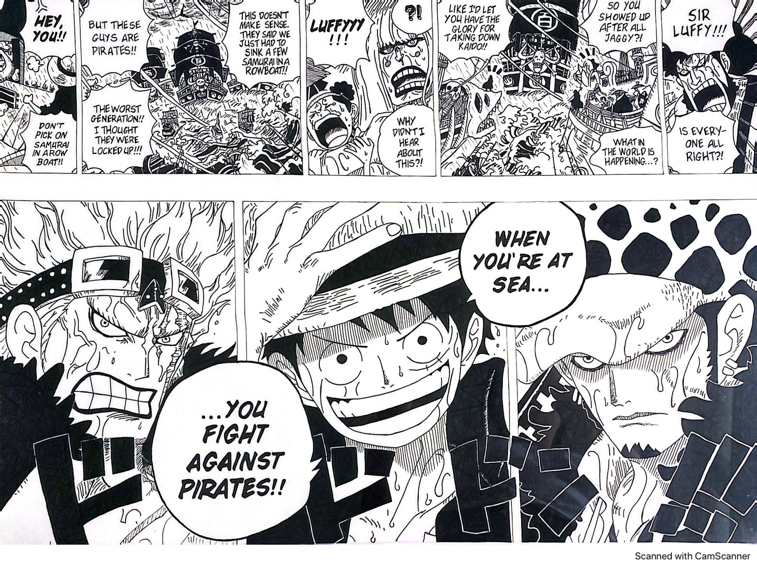28x20 Inch One Piece Manga Poster Custom Manga Panel Drawing Poster ...