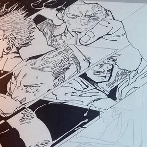 Jujutsu Kaisen Manga Poster | Custom Manga Panel Drawing Poster ...