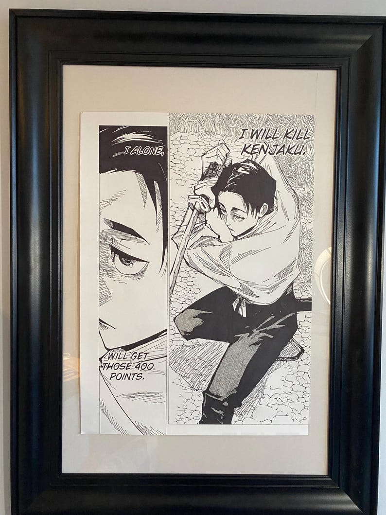 28x20 Inch Jujutsu Kaisen Manga Poster | Custom Manga Panel Drawing ...