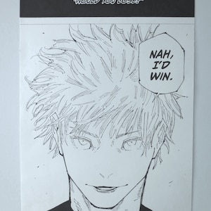 28x19 Inch Jujutsu Kaisen Manga Poster | Custom Manga Panel Drawing ...