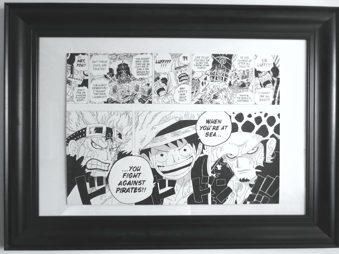 28x20 Inch One Piece Manga Poster | Custom Manga Panel Drawing Poster ...