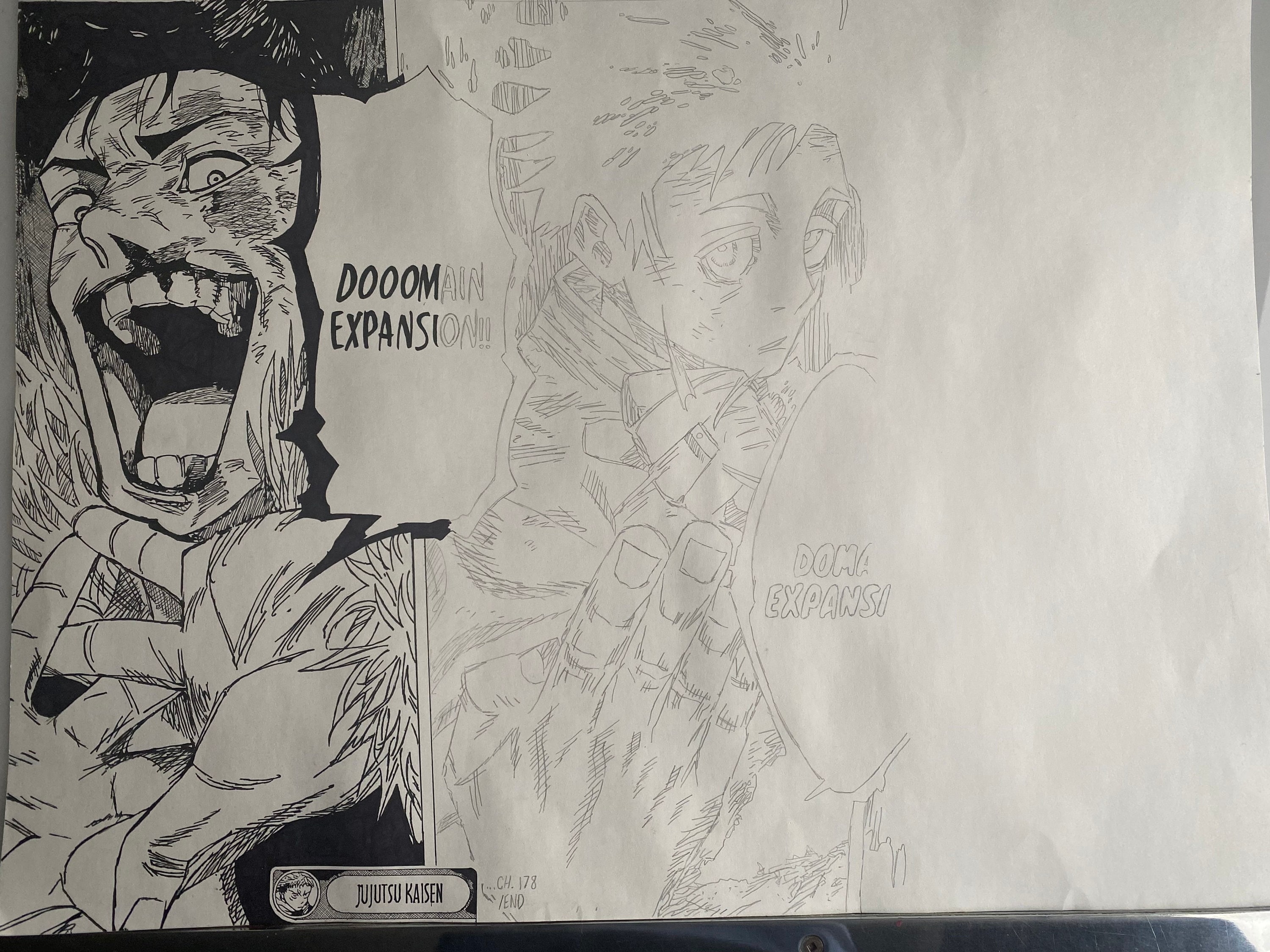 Jujutsu Kaisen Manga Poster | Custom Manga Panel Drawing Poster ...