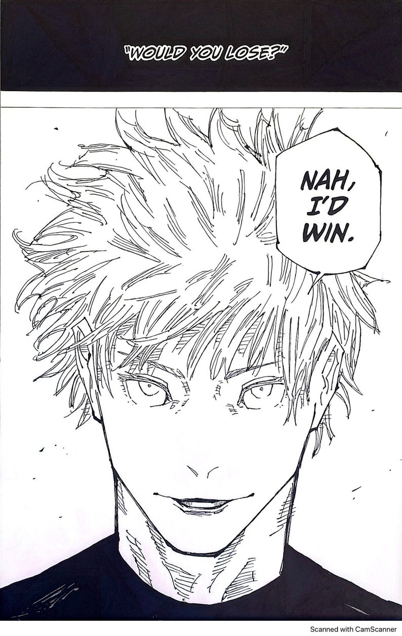 Jujutsu Kaisen Manga Poster | Custom Manga Panel Drawing | Custom Anime ...