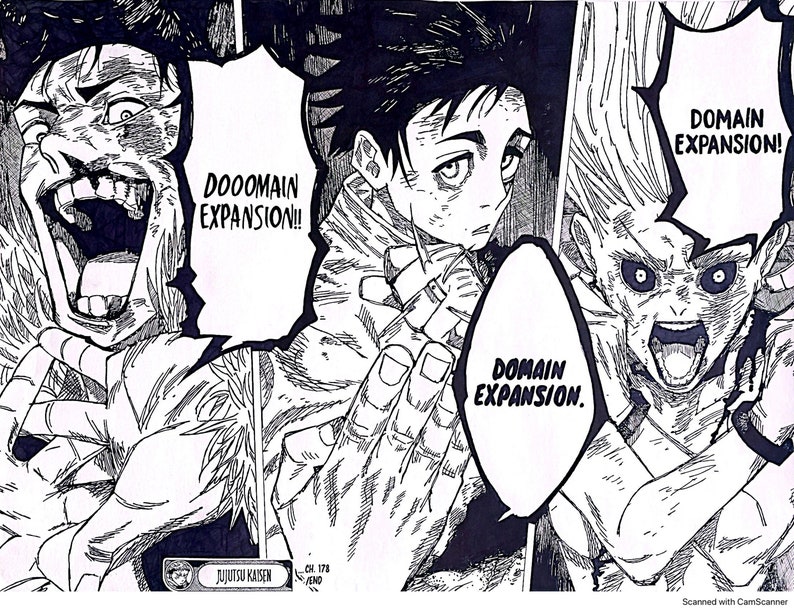 Jujutsu Kaisen Manga Poster | Custom Manga Panel Drawing Poster ...