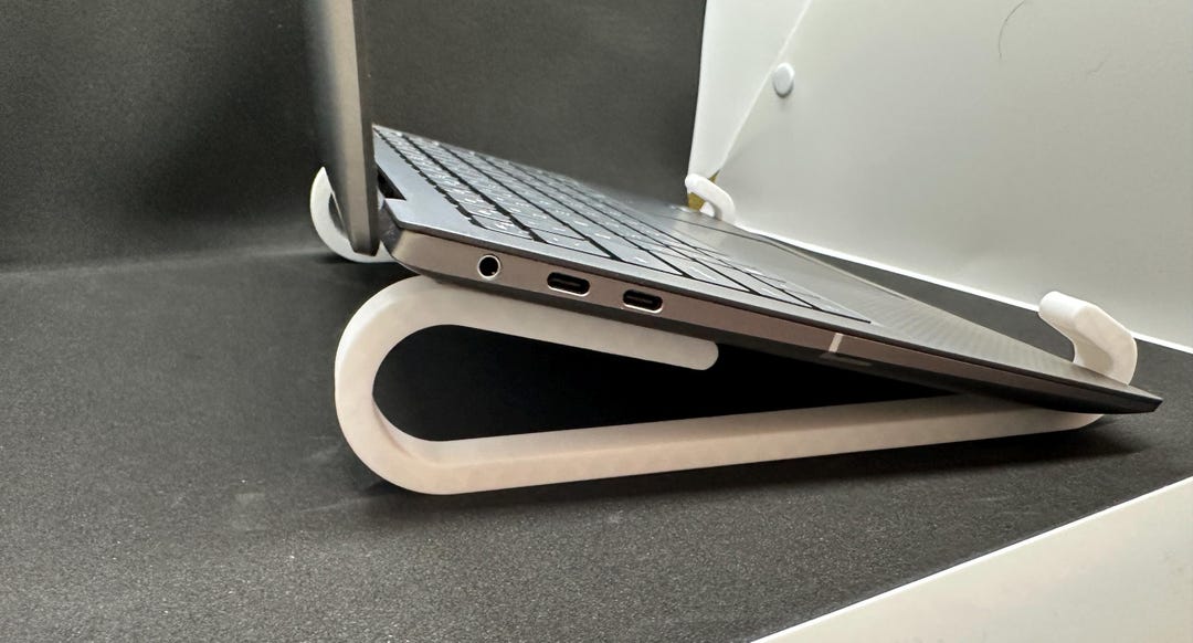 3D Printed Laptop Stand | Ergonomic Minimalist Riser - Etsy