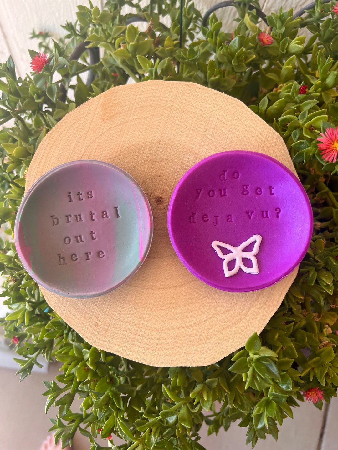 Olivia Rodrigo Inspired Mini Trinket Dishes // GUTS // SOUR // Do You Get Deja Vu? // It’s ...