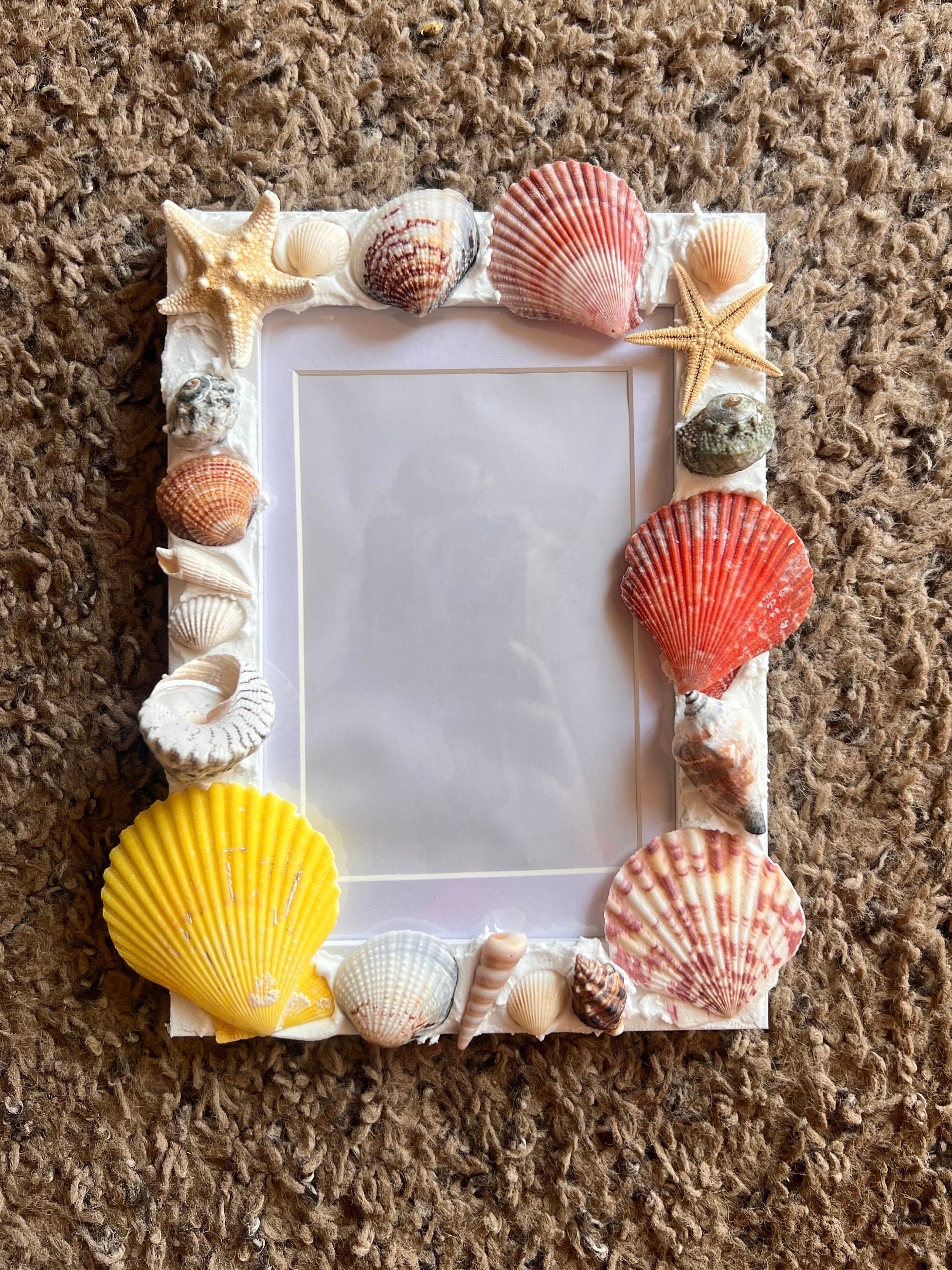 4x6 Seashell Photo Frames // Summer Accessories // Beach Day Memories ...