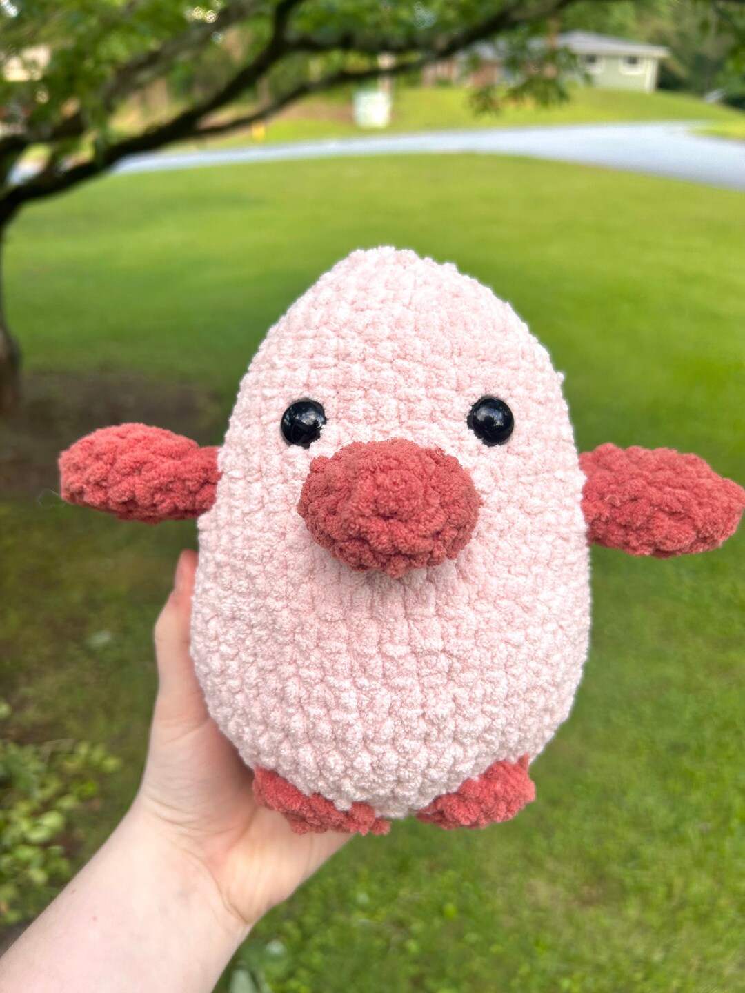 Crochet Pink Baby Chicken Plush - Etsy