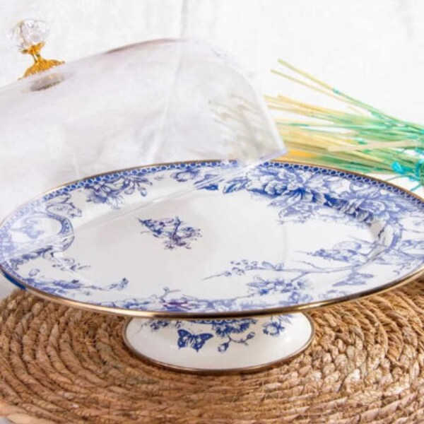 Blue Cake Stand - Etsy
