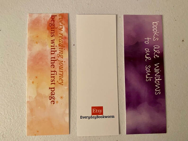 Watercolor Bookmark, Handmade Bookmark, Bookmark, Bookish Gift, Books ...