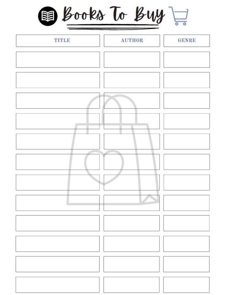 Reading Planner, Printable Journal, Book Tracker, Reading Journals ...