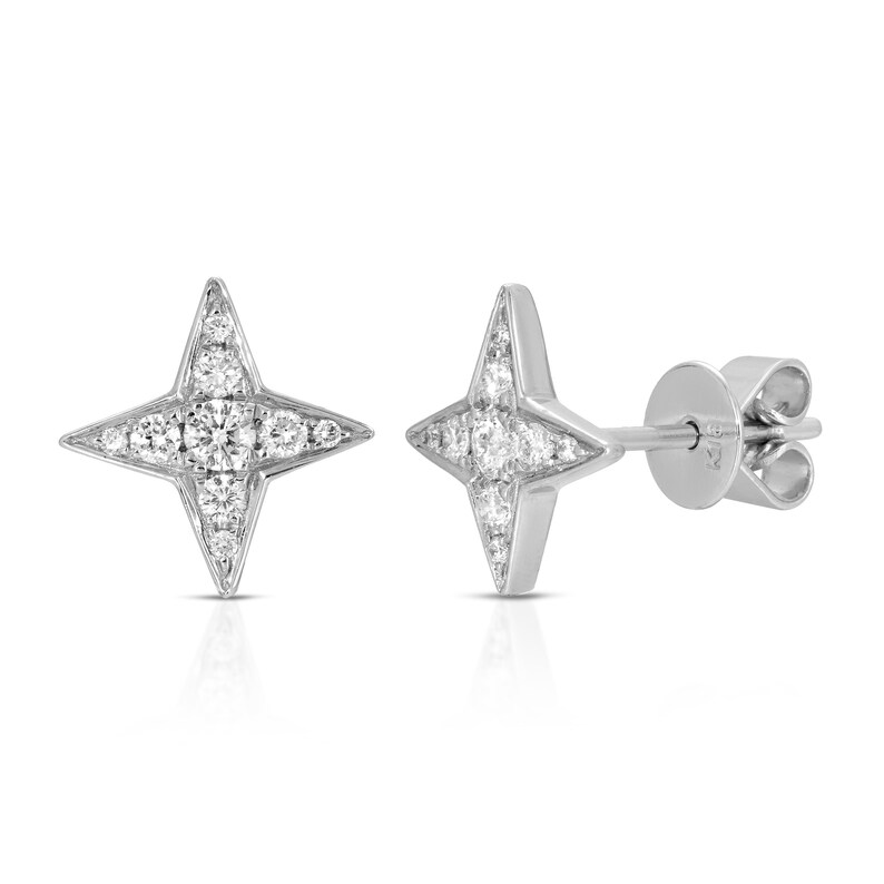 Starburst Diamond Studs - Etsy