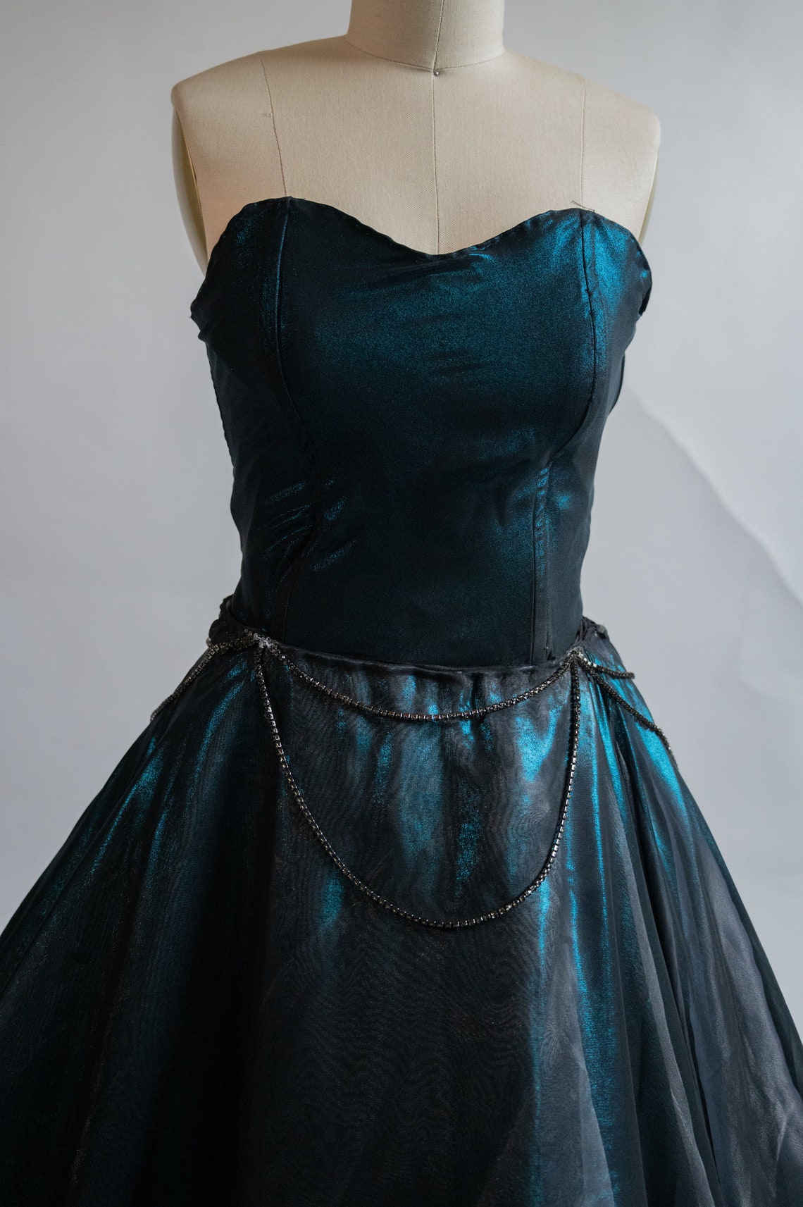 The Teal Sheen Dress - Etsy