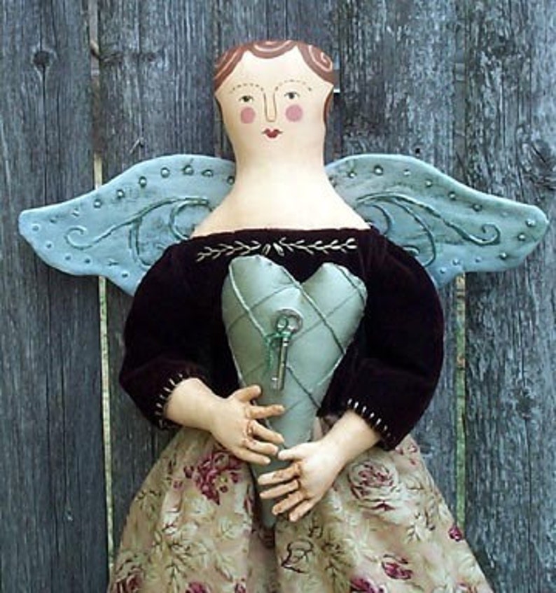 Angel Doll PATTERN Annie Beez PDF Primitive Vintage Folk Angel | Etsy
