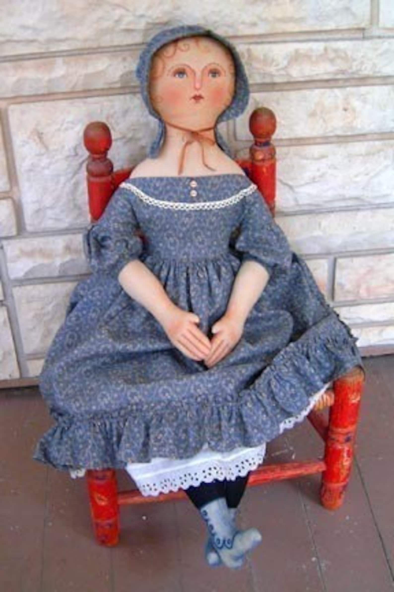 Sewing Pattern,primitive Doll Pattern PDF Large Folk Doll Gorgeous ...