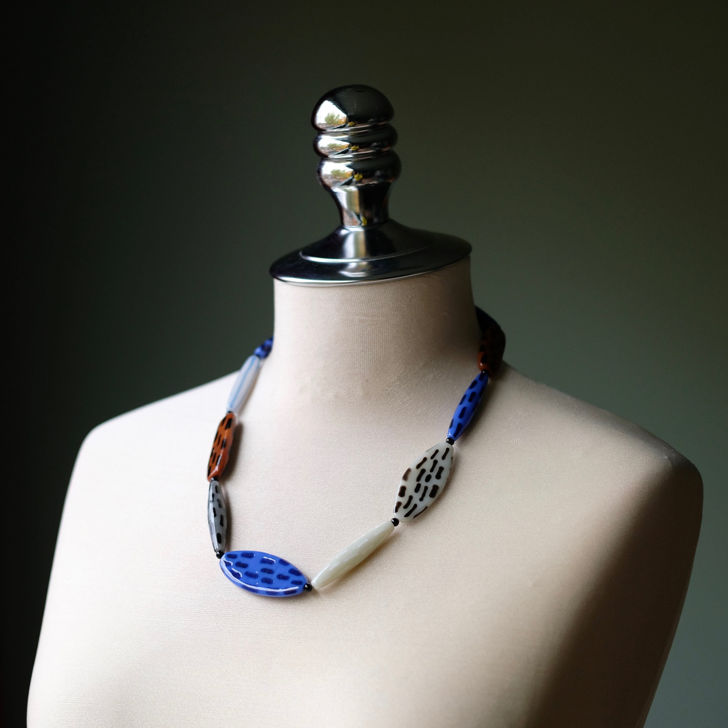 Gaudy Logic Necklace Modern Glass Jewelry, Contemporary Design - Etsy