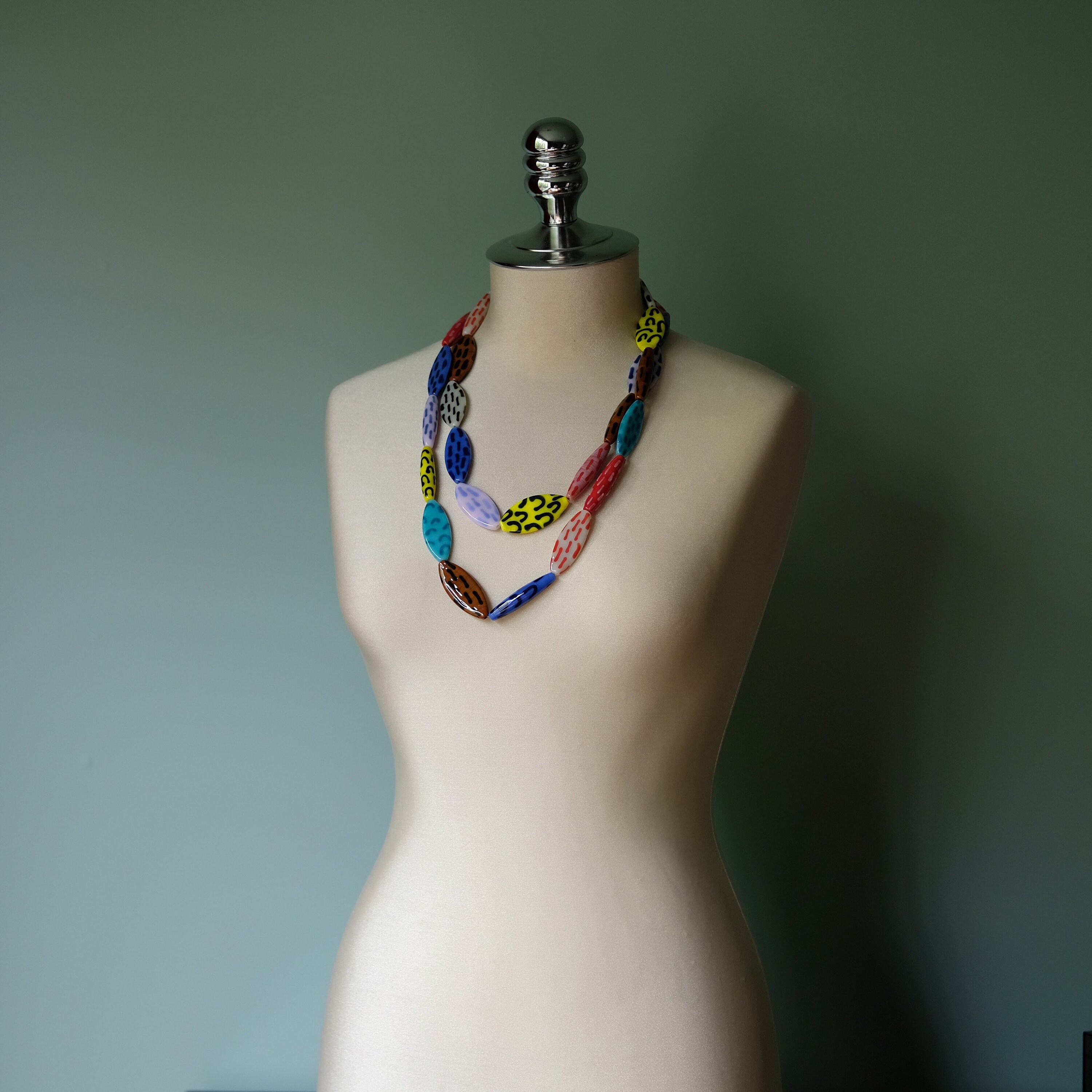Gaudy Logic Necklace Modern Glass Jewelry, Contemporary Design - Etsy