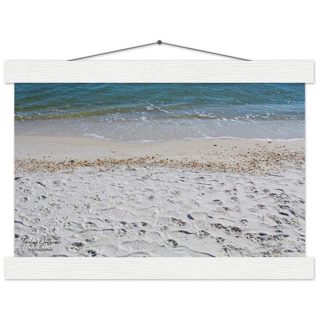 Paw Print Shore Matte Paper Poster With Hanger - Etsy